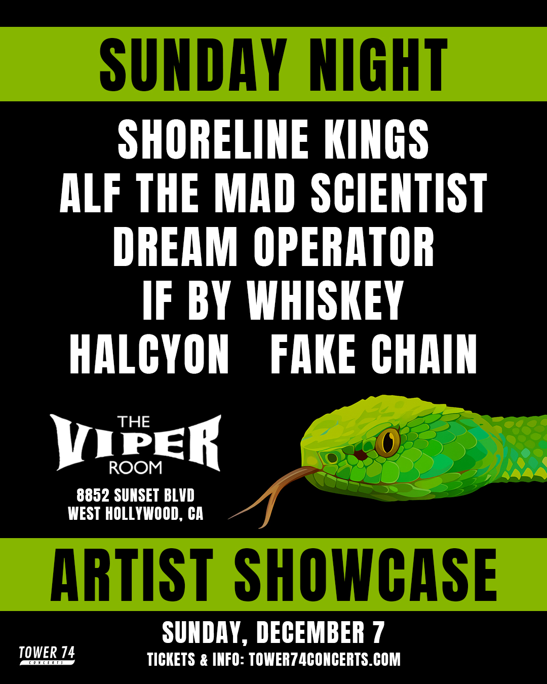 Tower74 | Sunday Night Artist Showcase - Rock